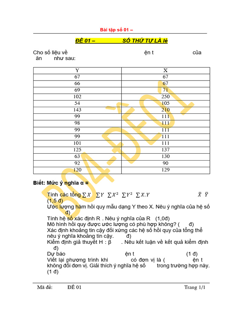 B04 - BT 01 ĐỀ 01 | PDF