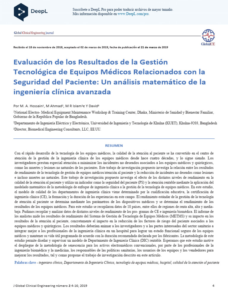 ojsadmin,+GlobalCE_Anwar_Hossain_final es | PDF | Hospital | Ingeniería Biomédica