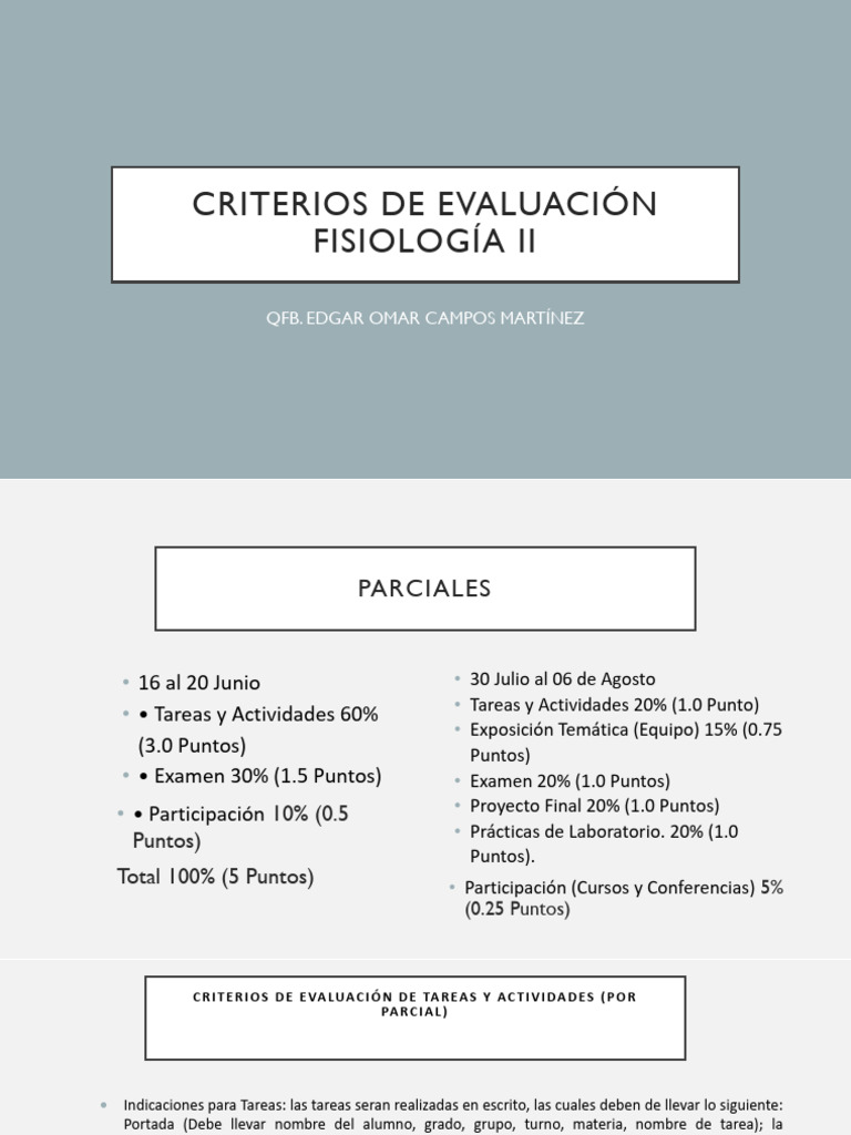 Fisio 2 criterios | PDF