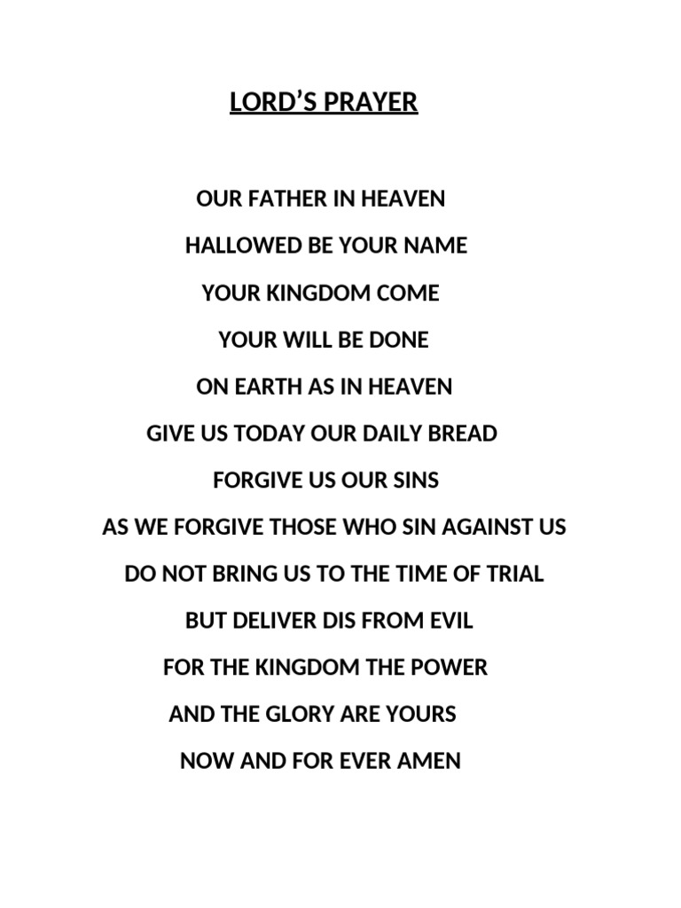 Lords Prayer | PDF