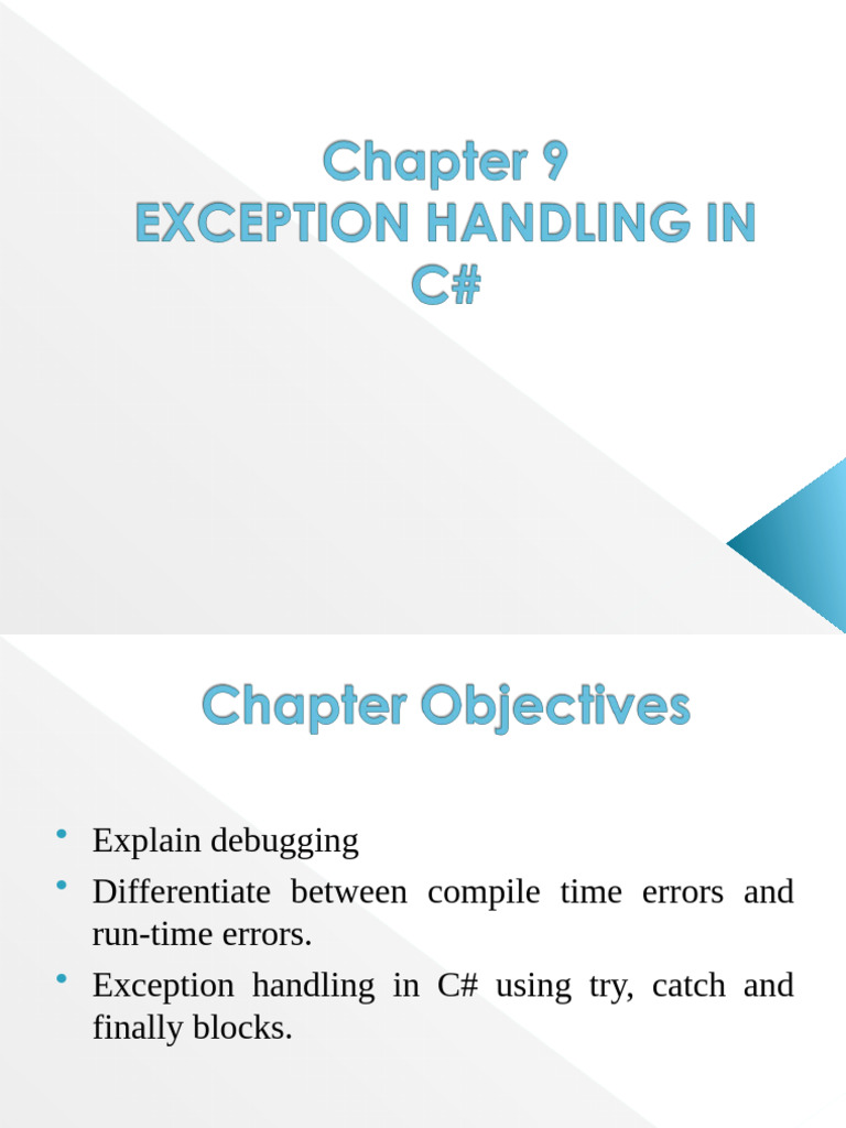 Unit 9 Exception Handling | PDF
