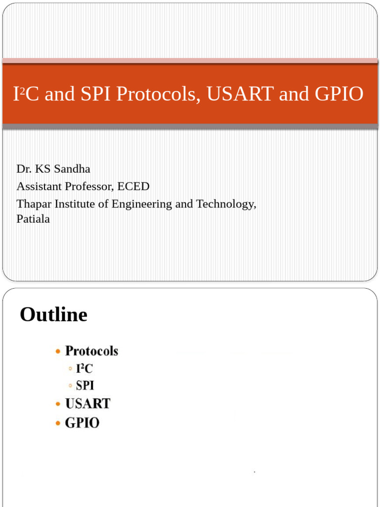 I2c and Spi Protocol, Usart | PDF