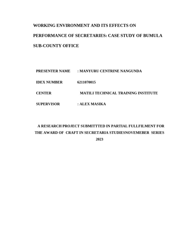 0015 Manyuru Centrine Nangunda | PDF | Employment | Stress (Biology)