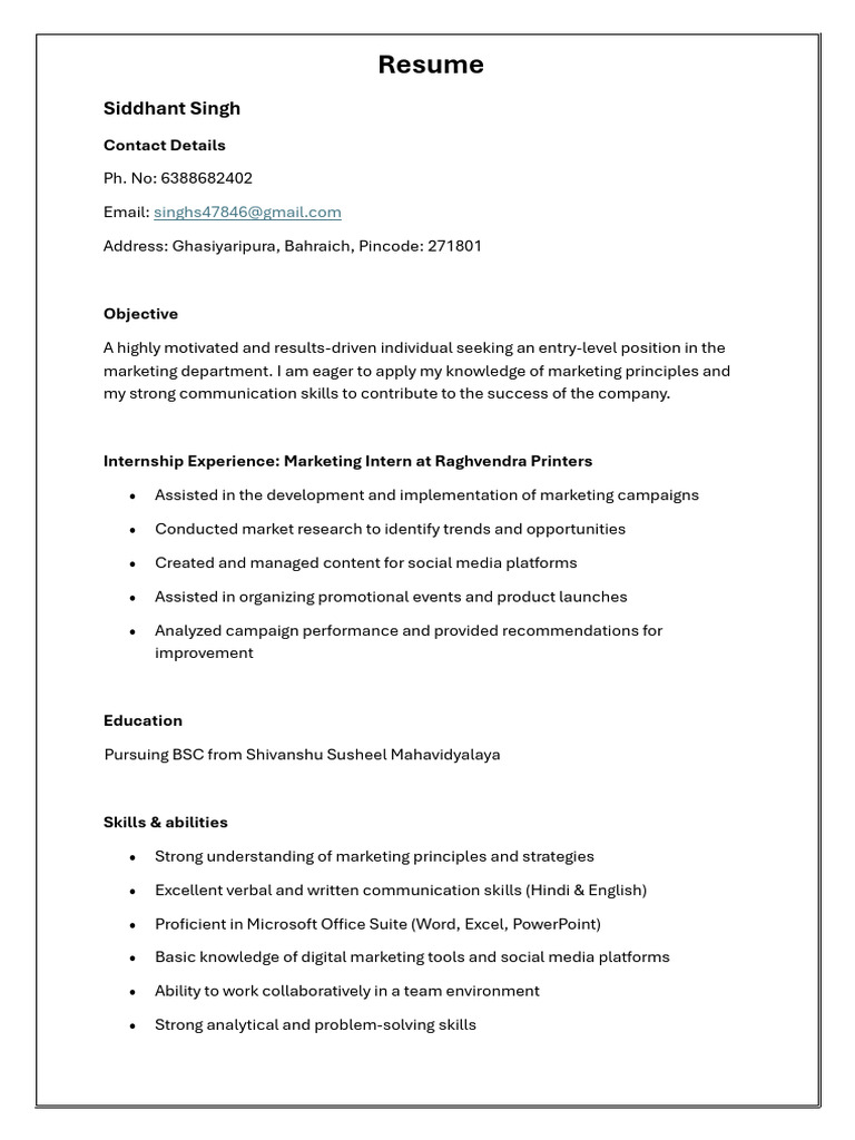 Siddhant Singh | PDF