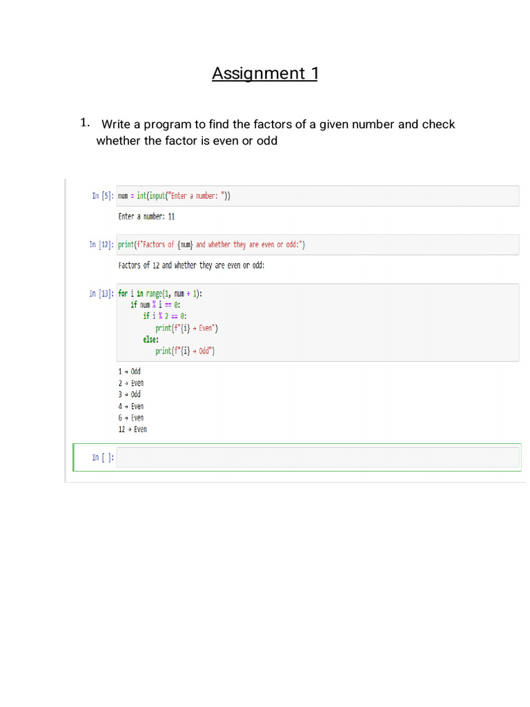 Python Assignment 1 | PDF