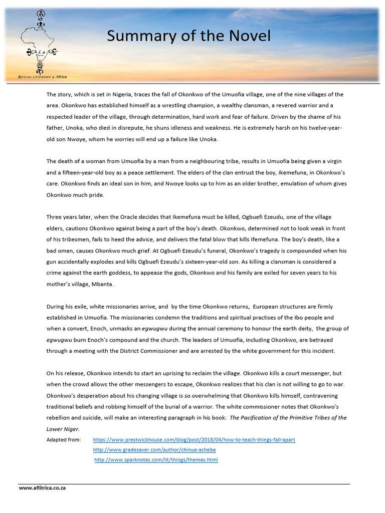 The Summary of Things Fall Apart and Key Concepts | PDF