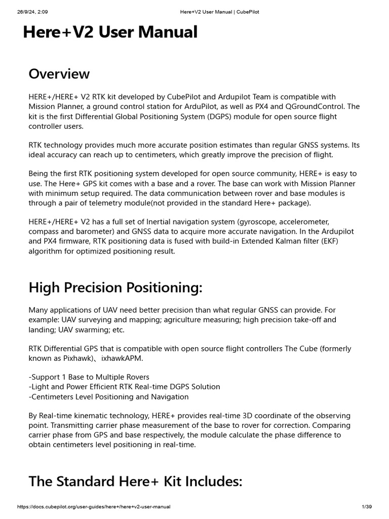 Here+V2 User Manual - CubePilot | PDF | Global Positioning System | Computer Engineering