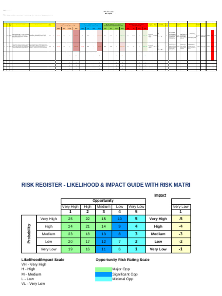 Project Risk Register Overview | PDF | Risk