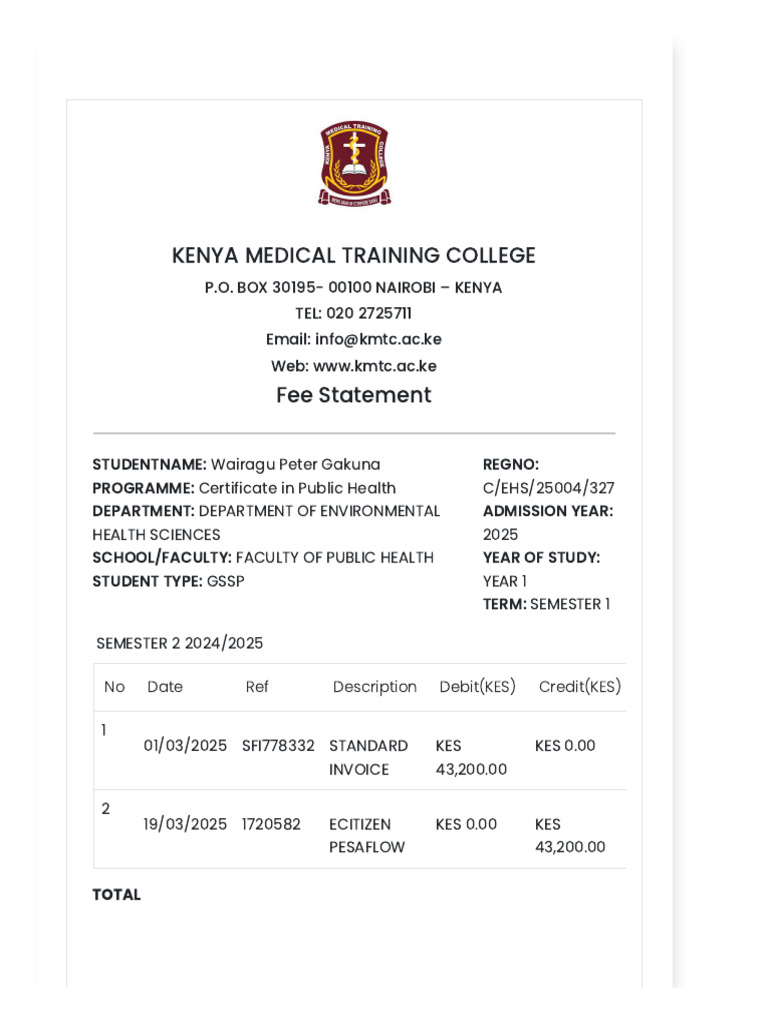 Kenya Medical Training College | PDF