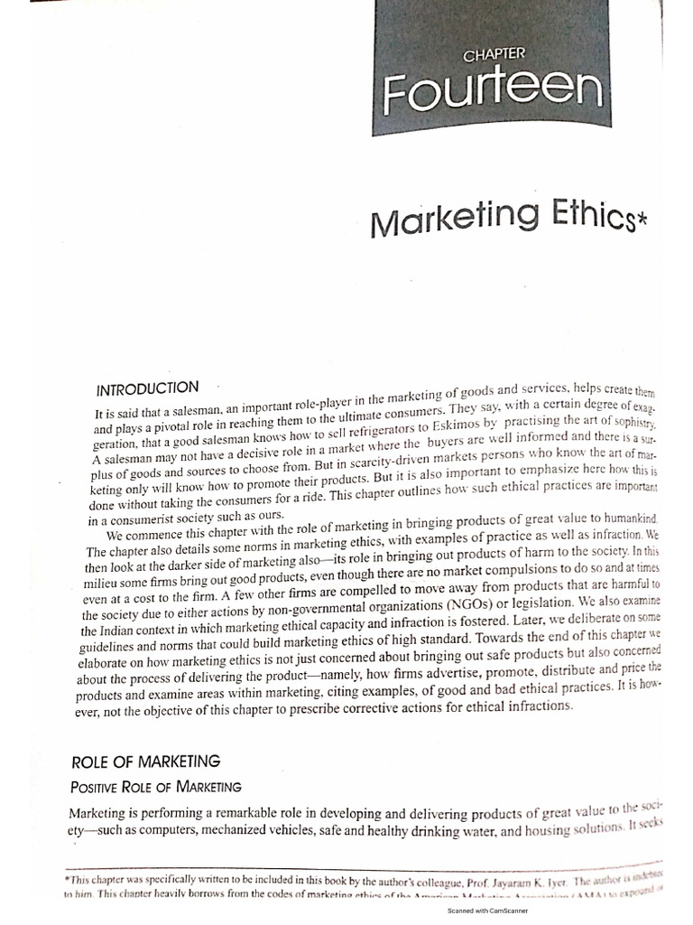 Marketing and Ethics | PDF