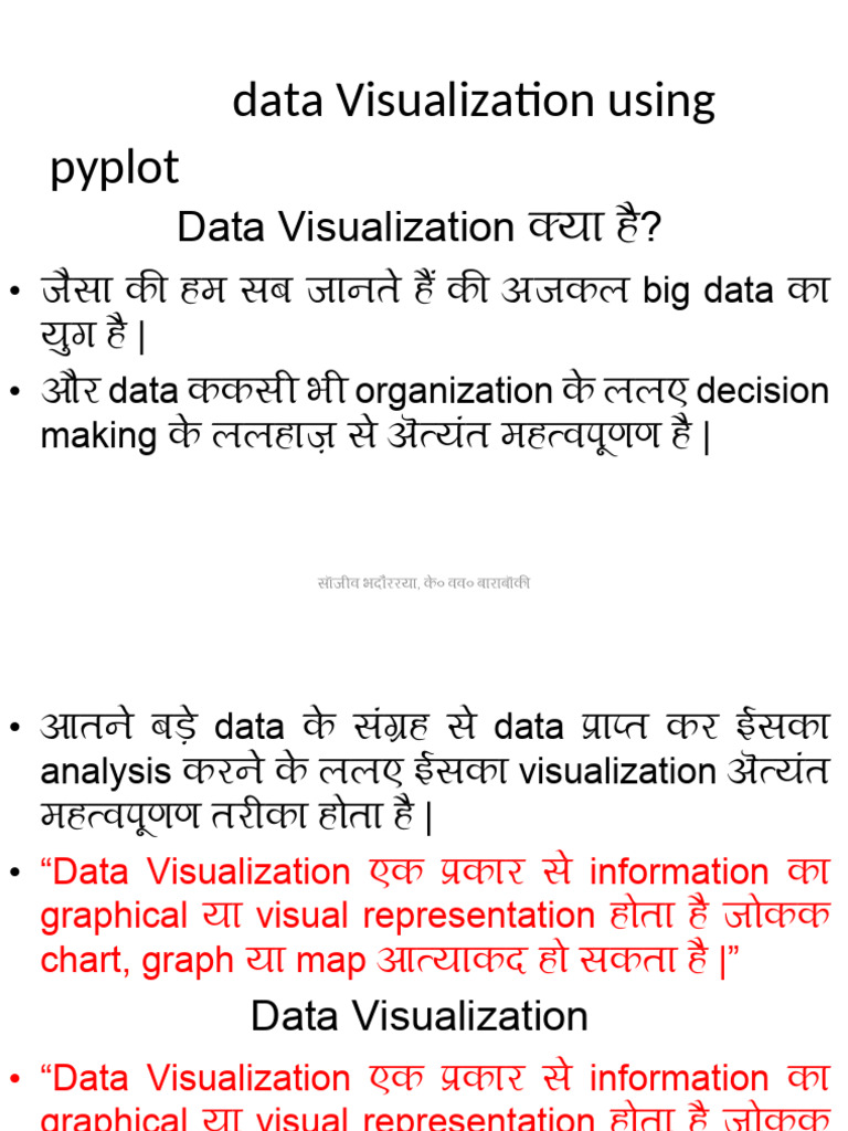 Chapter 8 Data Visualisation Using Pyplot (1) Pages Deleted | PDF