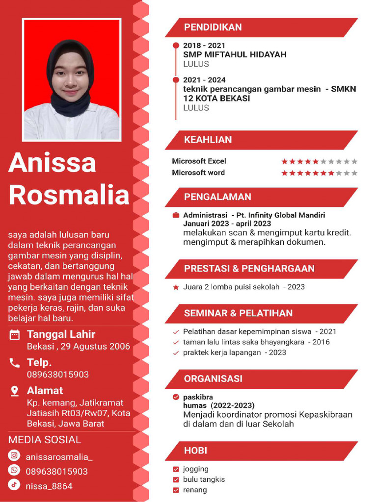 CV Anissa Rosmalia - Compressed | PDF