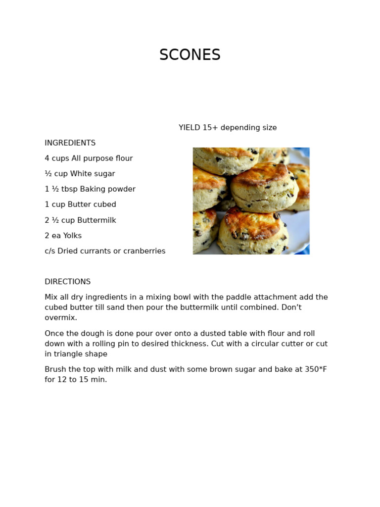 Easy Buttermilk Scone Recipe | PDF