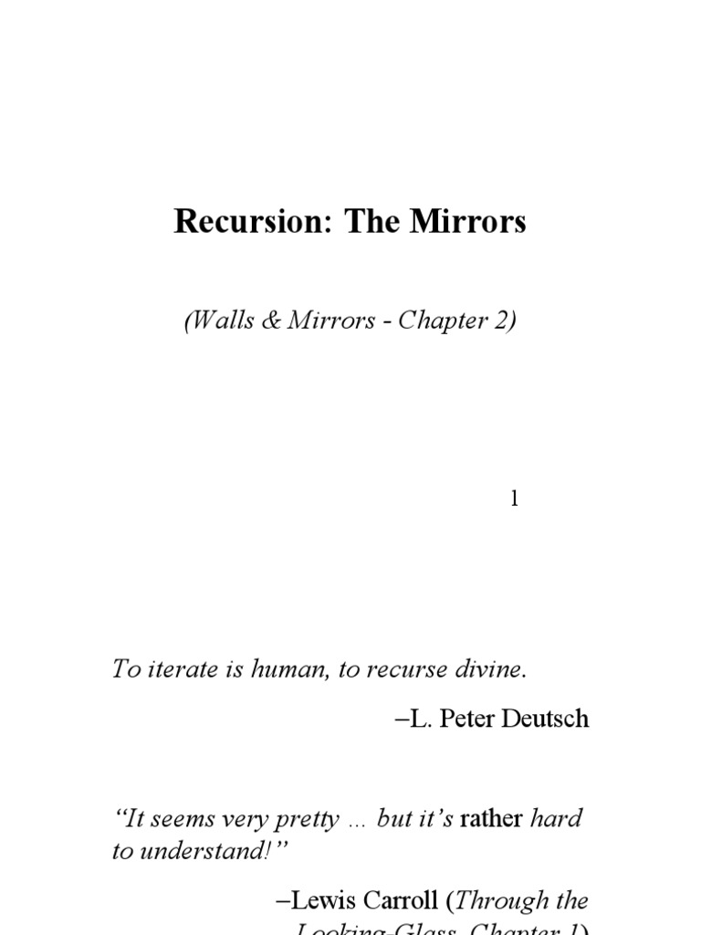 Recursion: The Mirrors | PDF | Recursion | Computer Programming