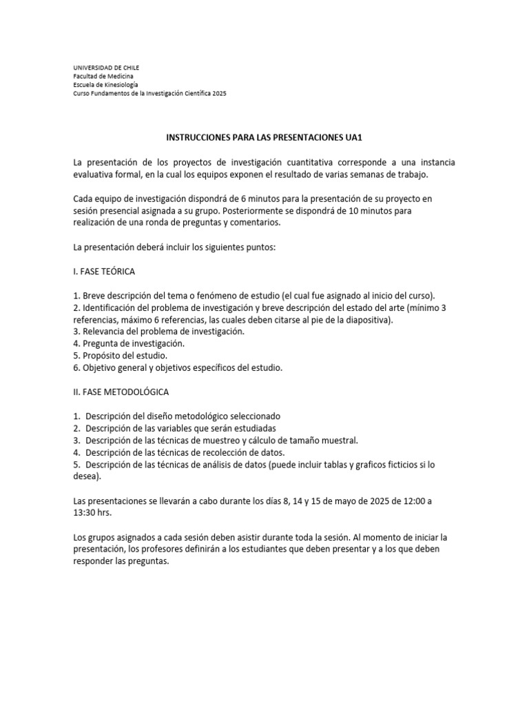Instrucciones para Presentaci N UA1-1 | PDF | Diseño | Muestreo (Estadísticas)