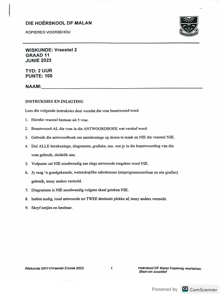 Gr11 Junie V2 2023 2 | PDF