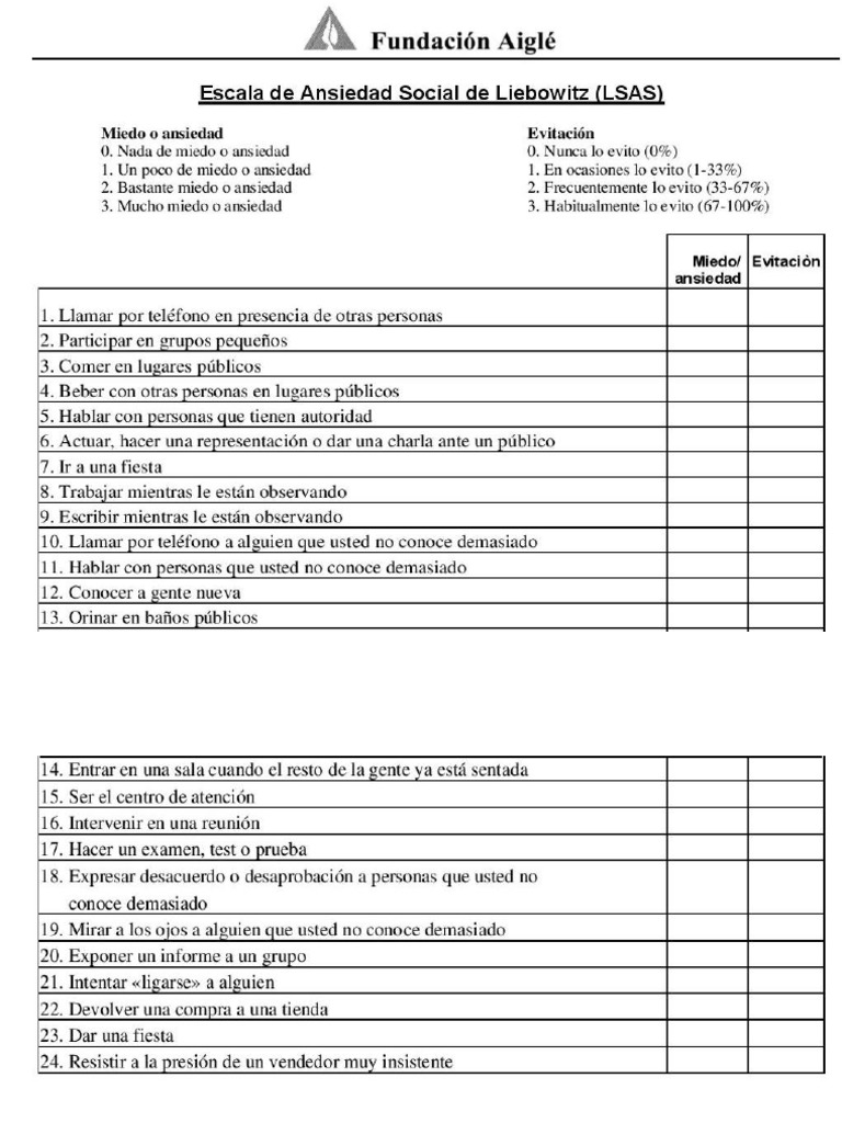 Evaluaciones TAS | PDF