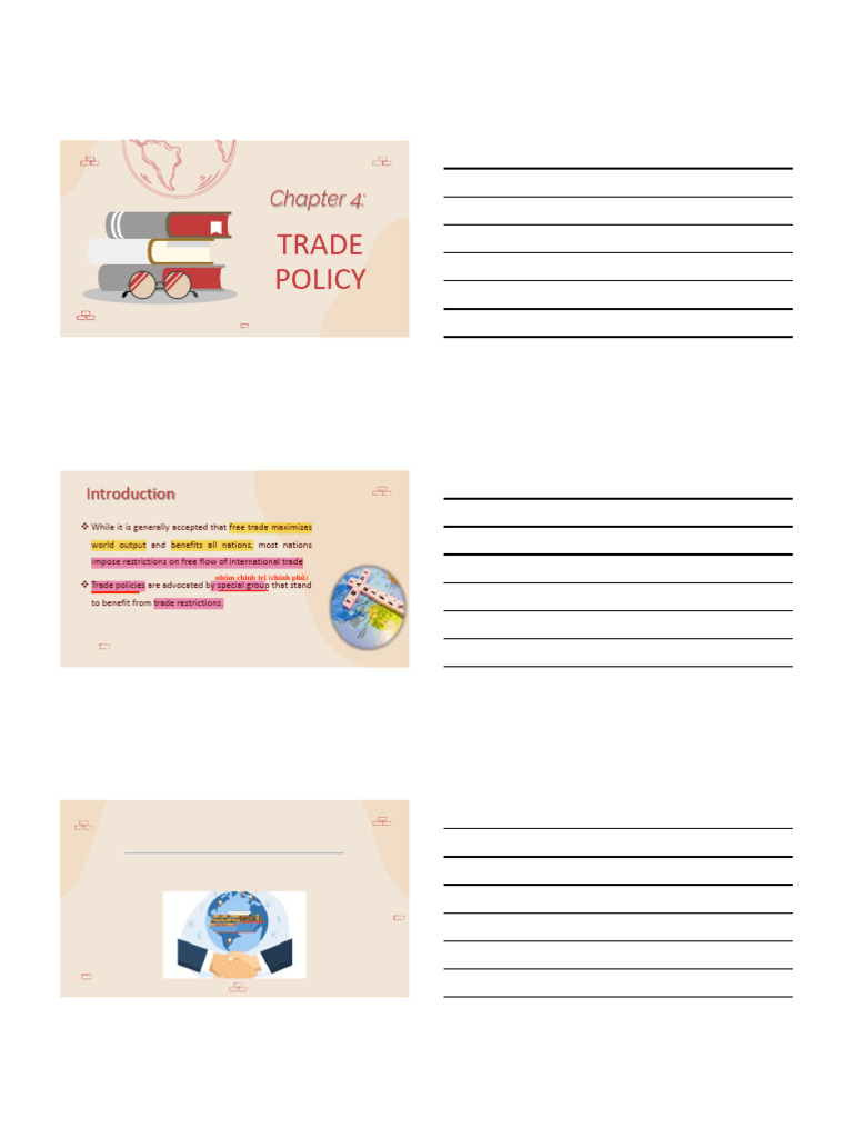 Chap4 - Trade Policy | PDF