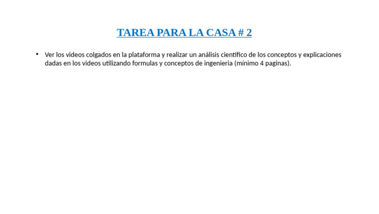 Tarea para La Casa # 2..... | PDF