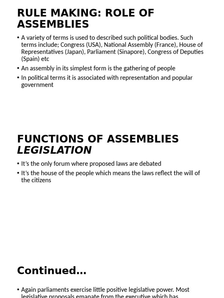Legislative Assemblies | PDF | Legislature | Parliament