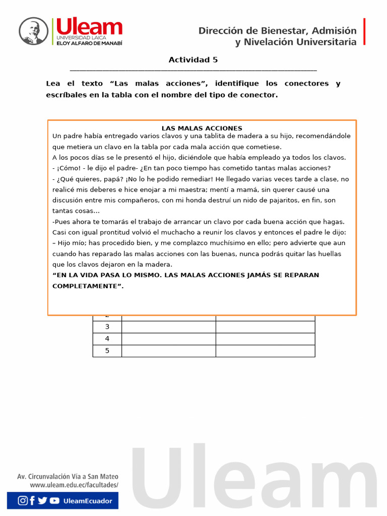 CL - Actividad 5 | PDF
