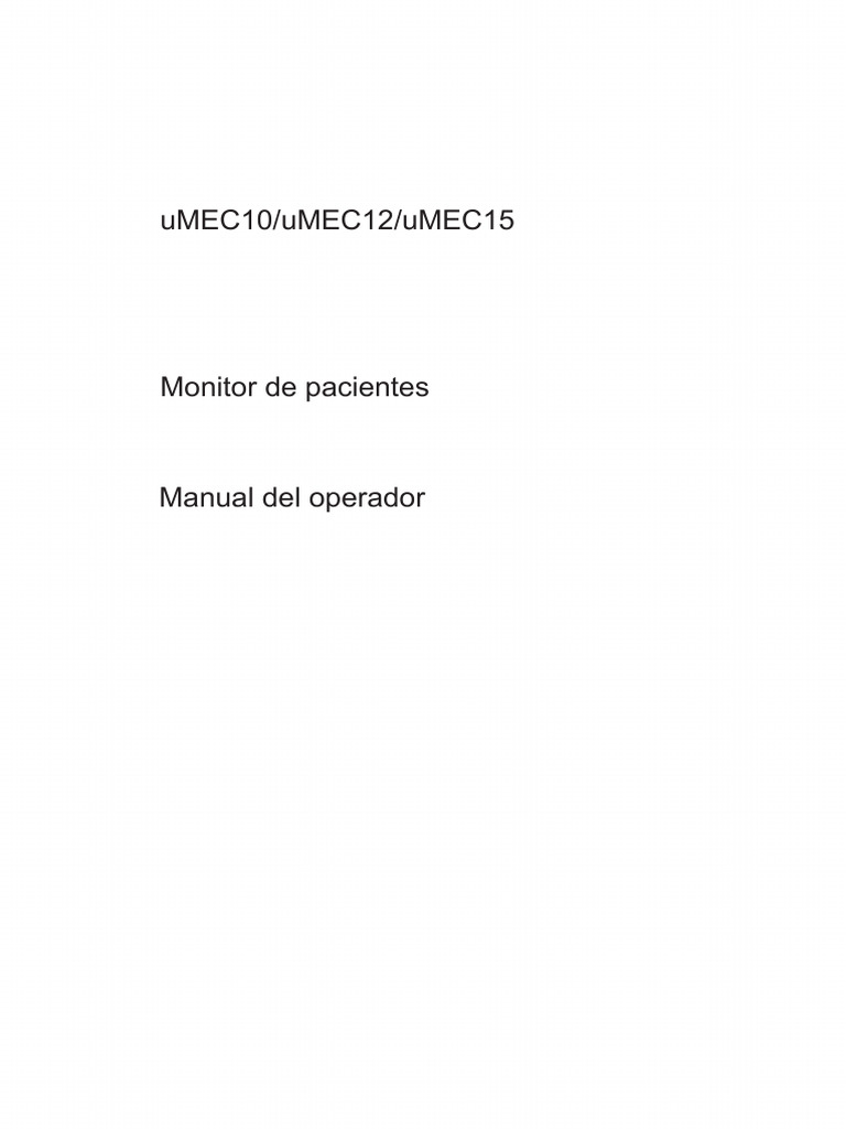 Umec 10 12 15 Manual Operador | PDF | Propiedad intelectual | Derechos de autor
