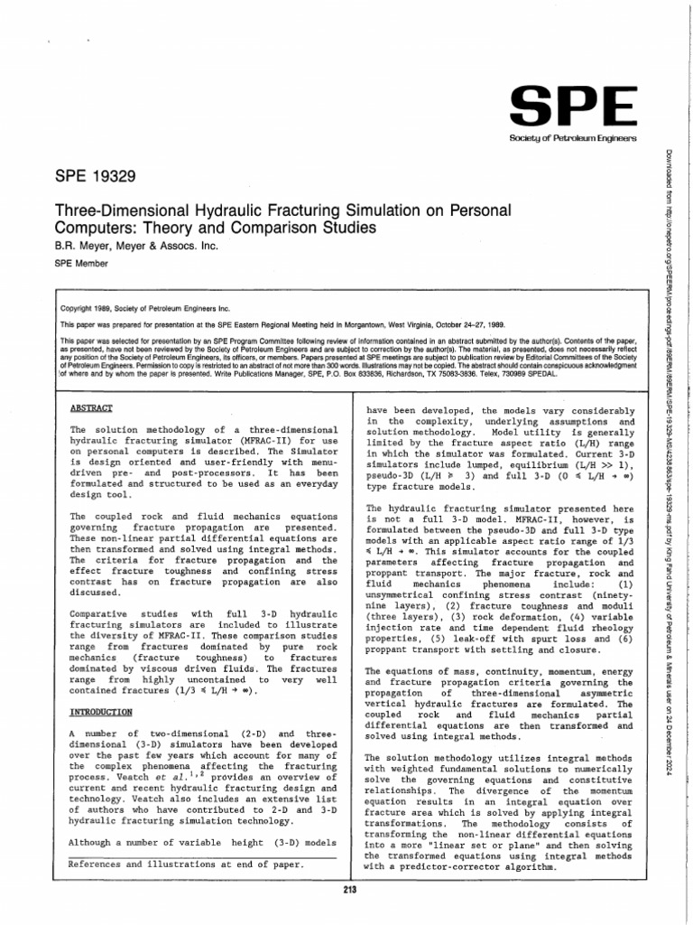 Three-Dimensional Hydraulic Fracturing Simulation | PDF | Fracture | Fluid Dynamics