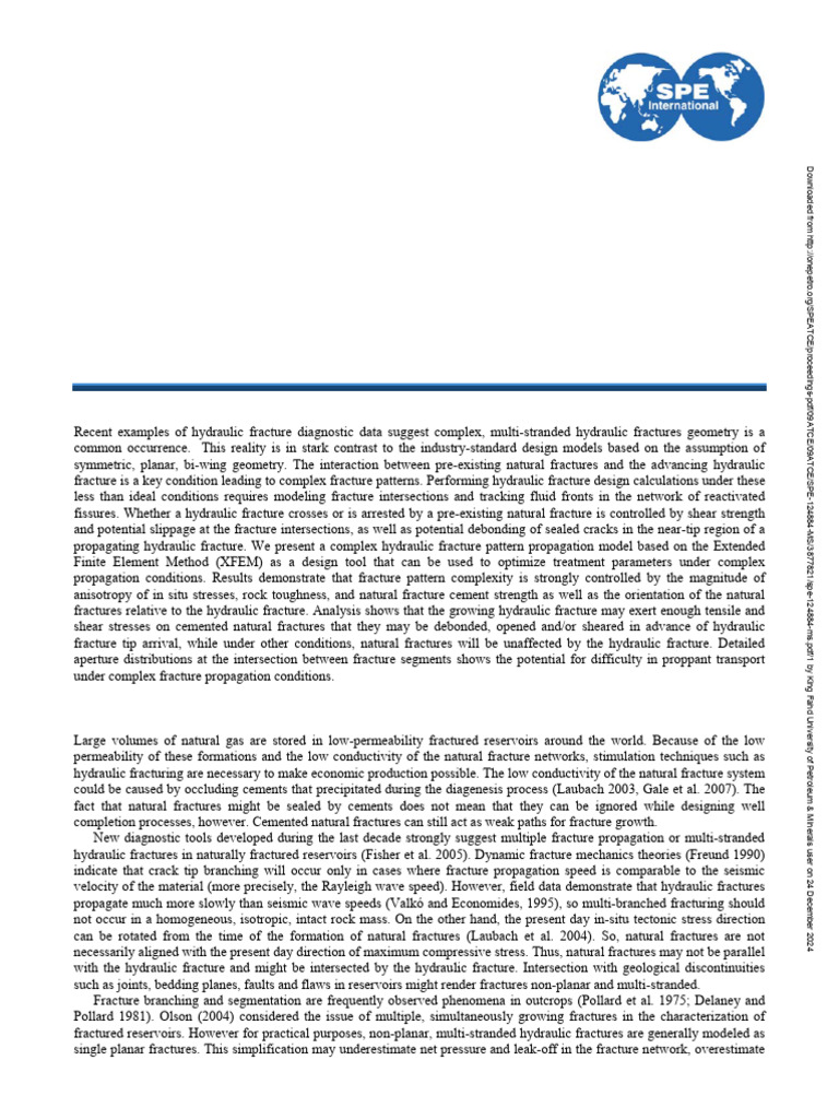 Numerical Modeling Of Multi Stranded Hydraulic Fracture Propagation Pdf Fracture Linear
