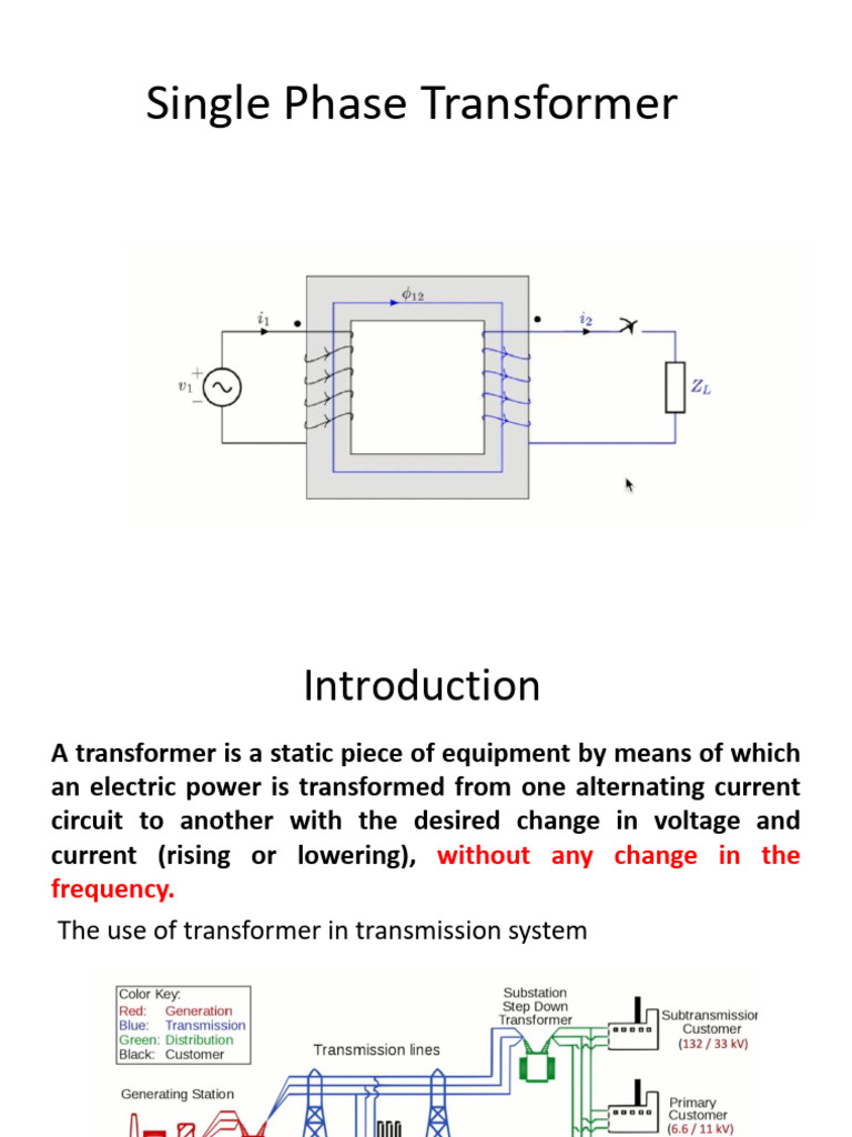 Single Phase Transformer Overview | PDF | Transformer | Electrical ...