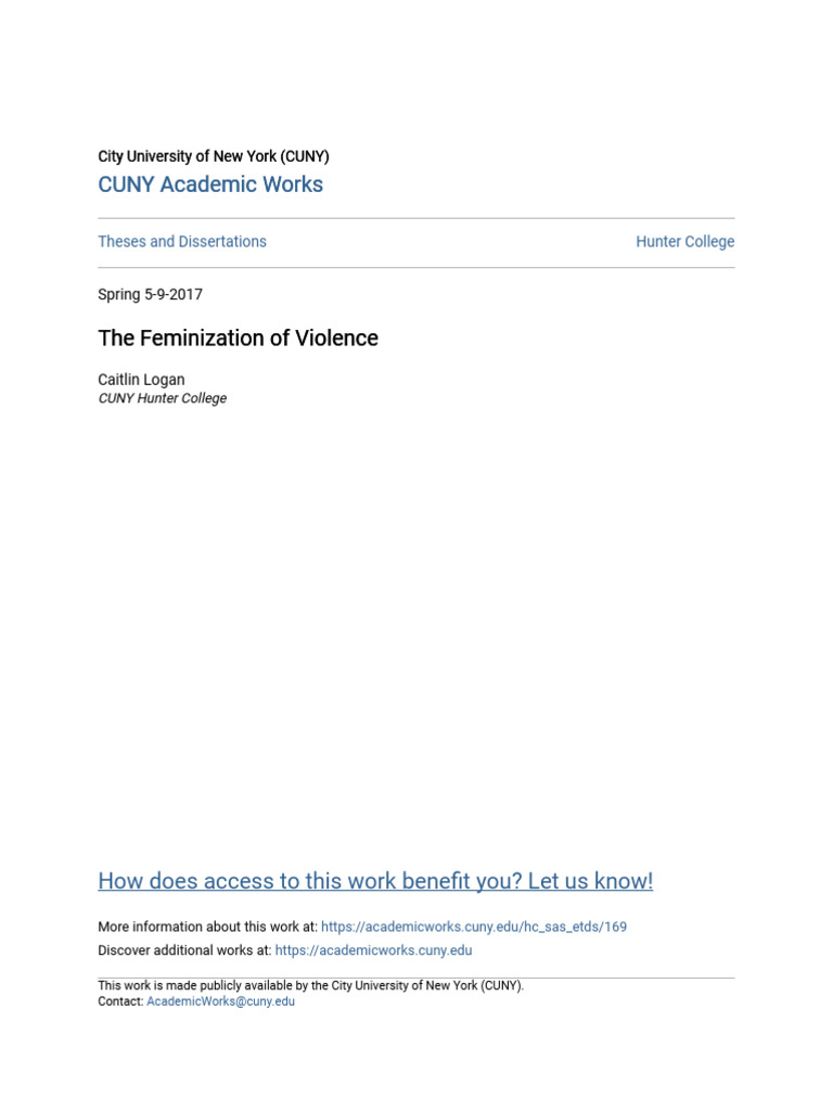 The Feminization of Violence | PDF | Violence | Femininity