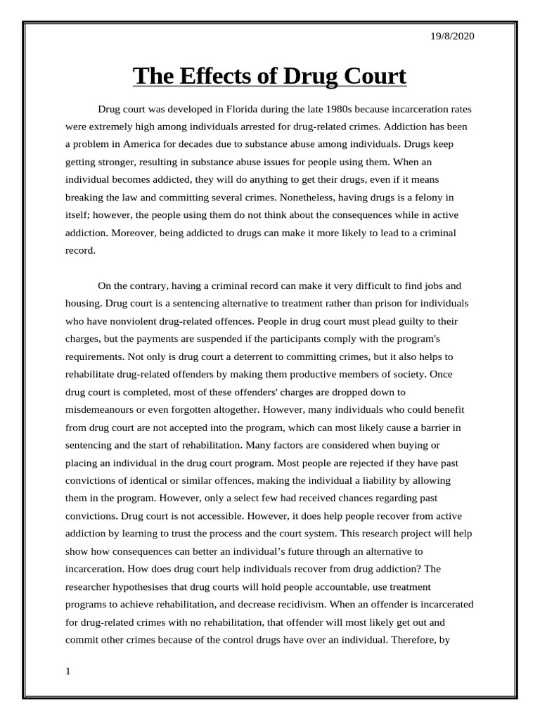 The Effects of Drug Court | PDF | Rehabilitation (Penology) | Recidivism