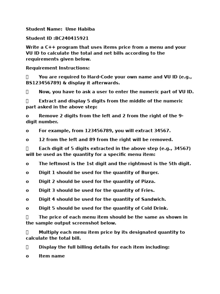 MRK - Spring 2025 - CS201 - 1 - BC240415921 | PDF