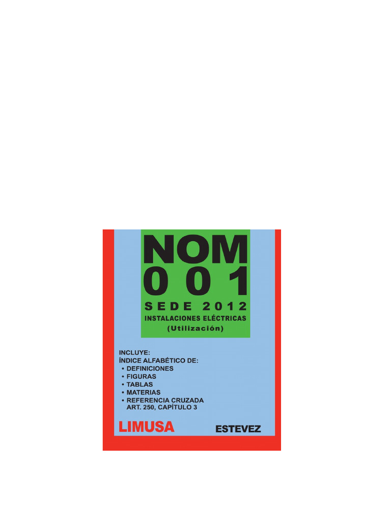 Tablas Nom-001-Sede-2012 | PDF | Electricidad | Ingeniería de Edificación