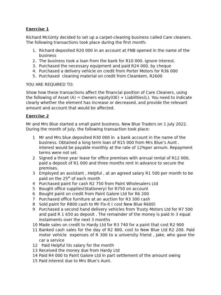 Accounting Transactions for Startups | PDF | Credit | Finance & Money ...