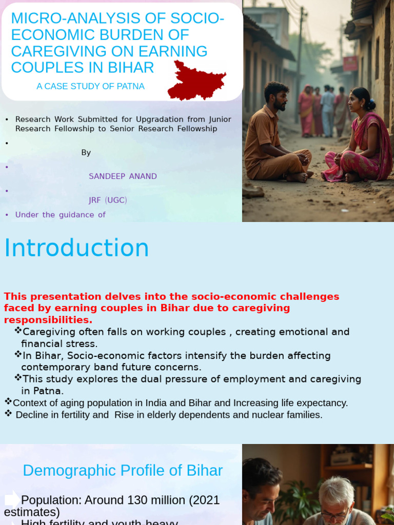 PPT JRF-SRF SANDEEP ANAND | PDF | Caregiver | Poverty