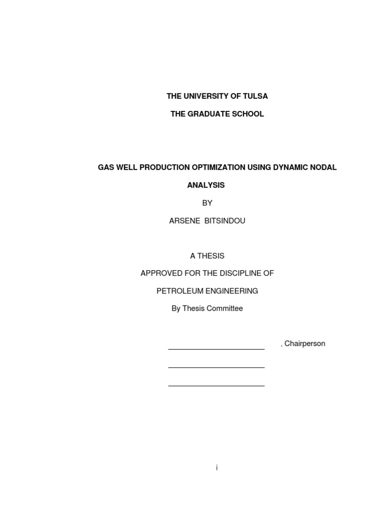 Gas Well Production Optimization Using Dynamic Nodal Analysis | PDF ...
