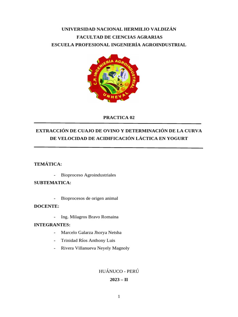 Extracción de cuajo ovino y acidificación láctica | PDF | Productos ...