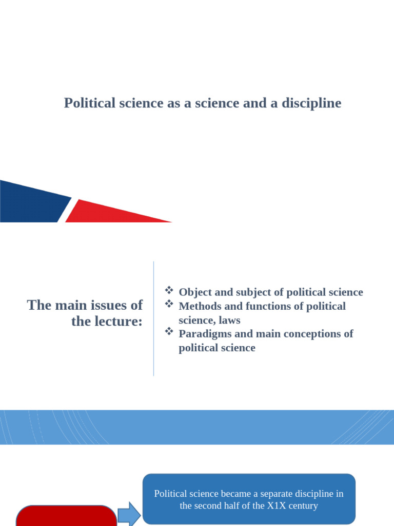 Lecture Polit - Science | PDF | Paradigm | Science