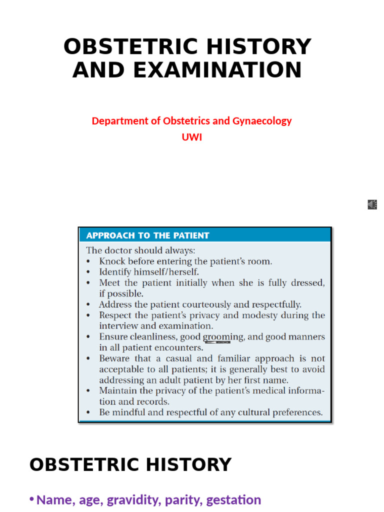 Comprehensive Obstetric History Guide | PDF | Pregnancy | Miscarriage