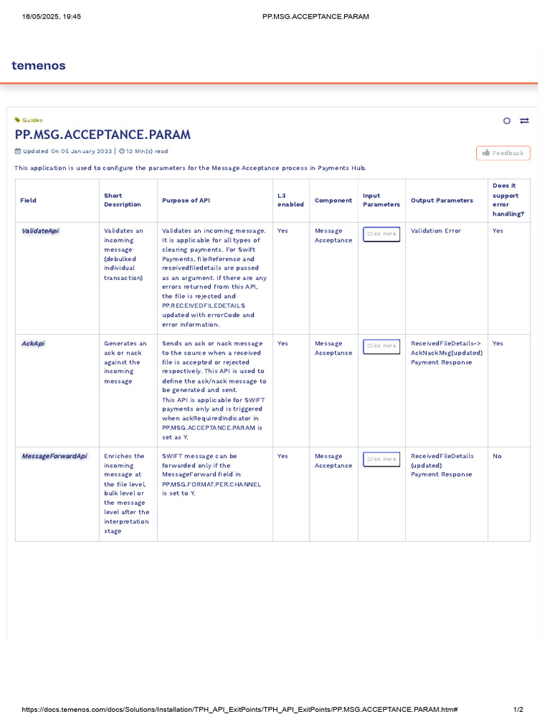 9.4 PP.MSG.ACCEPTANCE.PARAM | PDF | Parameter (Computer Programming) | Computing