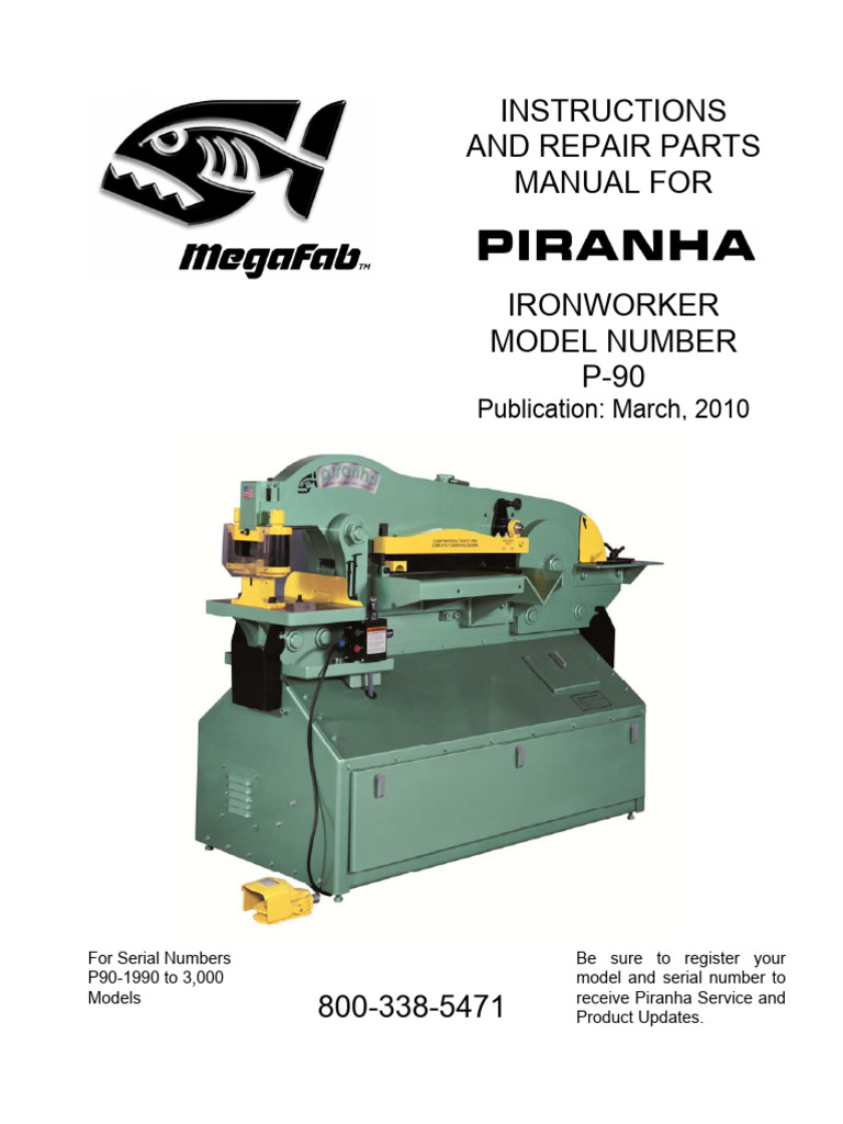 P90 Operations Manual 12-14-10 | PDF | Switch | Nut (Hardware)