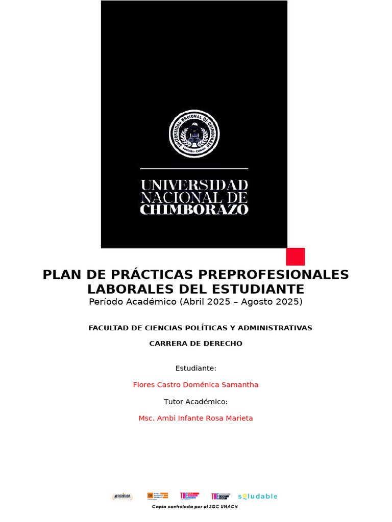 Plan de Practicas y Acta de Compromiso | PDF | Derecho laboral | Planificación