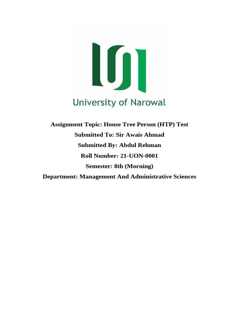 Understanding the House-Tree-Person Test | PDF | Art Therapy | Psychology
