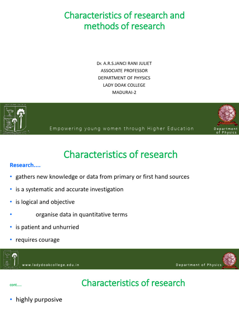 UNit 1-Methods of Research | PDF | Experiment | Science