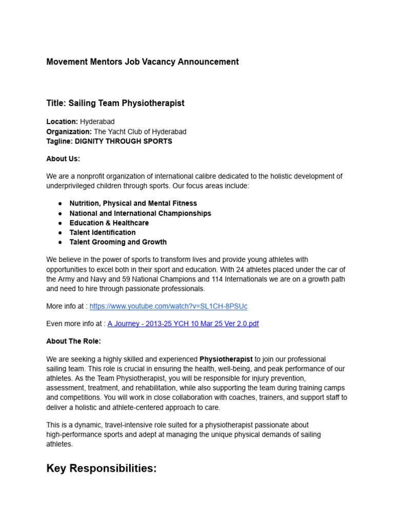 YCH Physio JD - Docx Physical Education Therapy | PDF | Physical Therapy | Medicine