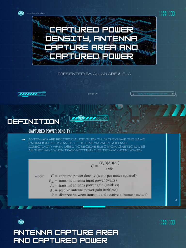 Captured Power Density in Antennas | PDF | Antenna (Radio) | Electronics