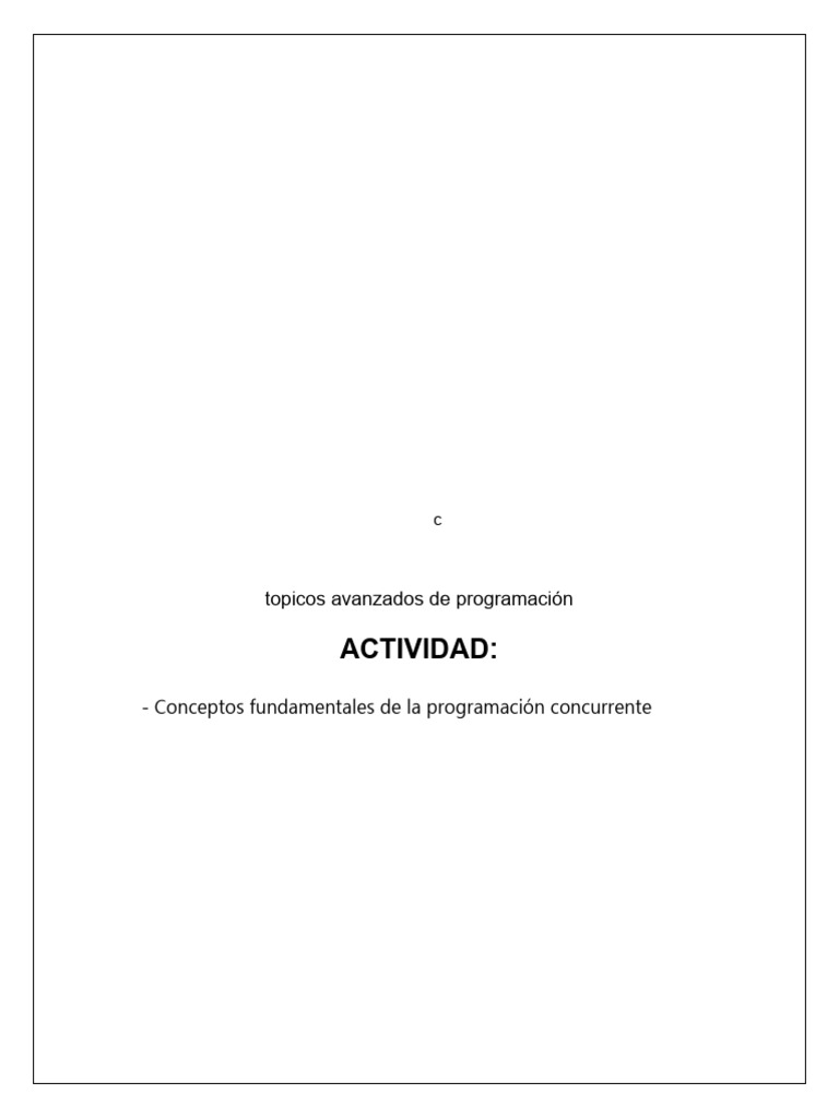 Conceptos Fundamentales de La Programación Concurrente | PDF | Hilo (Computación) | Ciencias de ...
