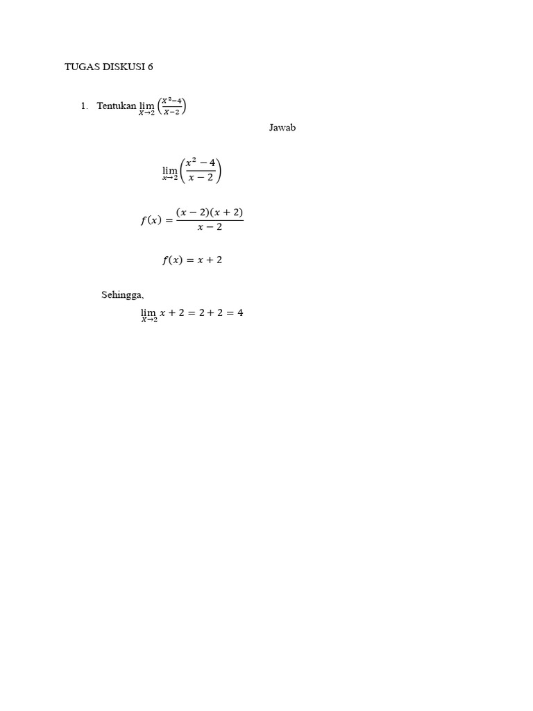 TUGAS DISKUSI 6 Matematika Ekonomi | PDF