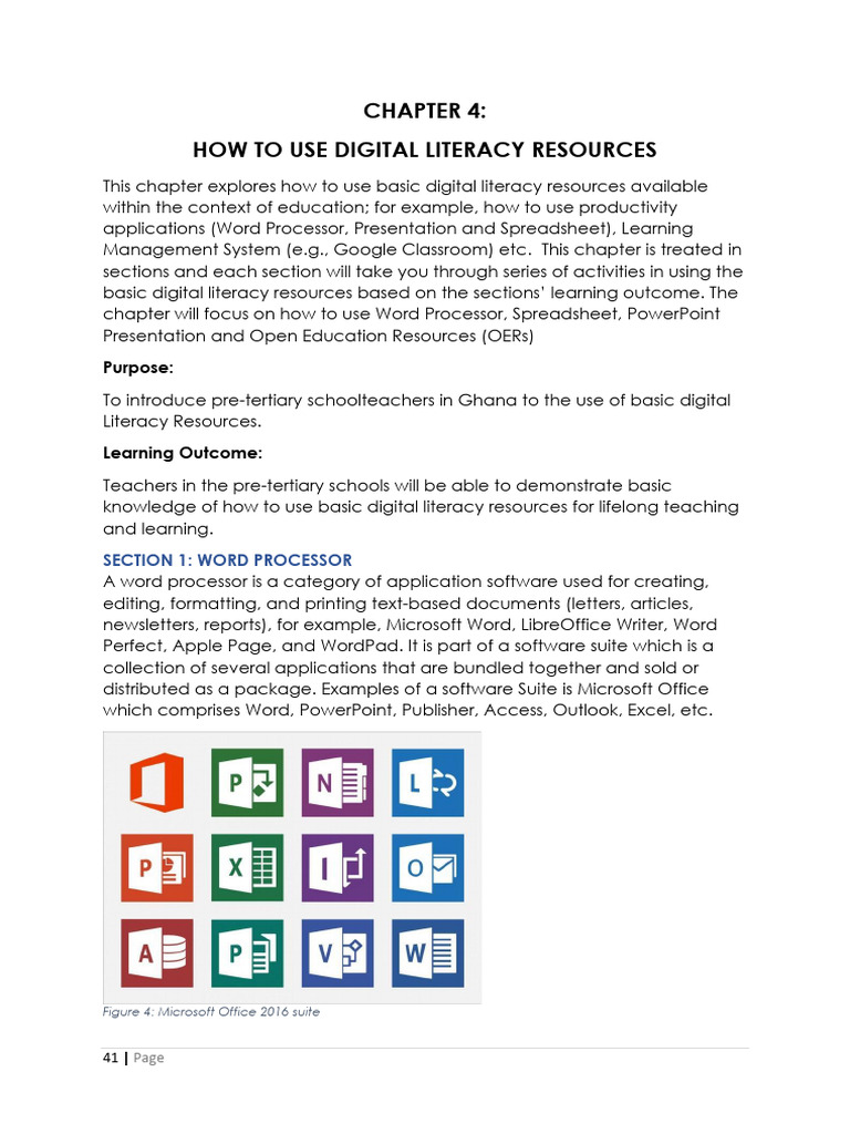 ICT Integration Handbook - Volume 1 - Chapter 4 | PDF | Microsoft Word ...