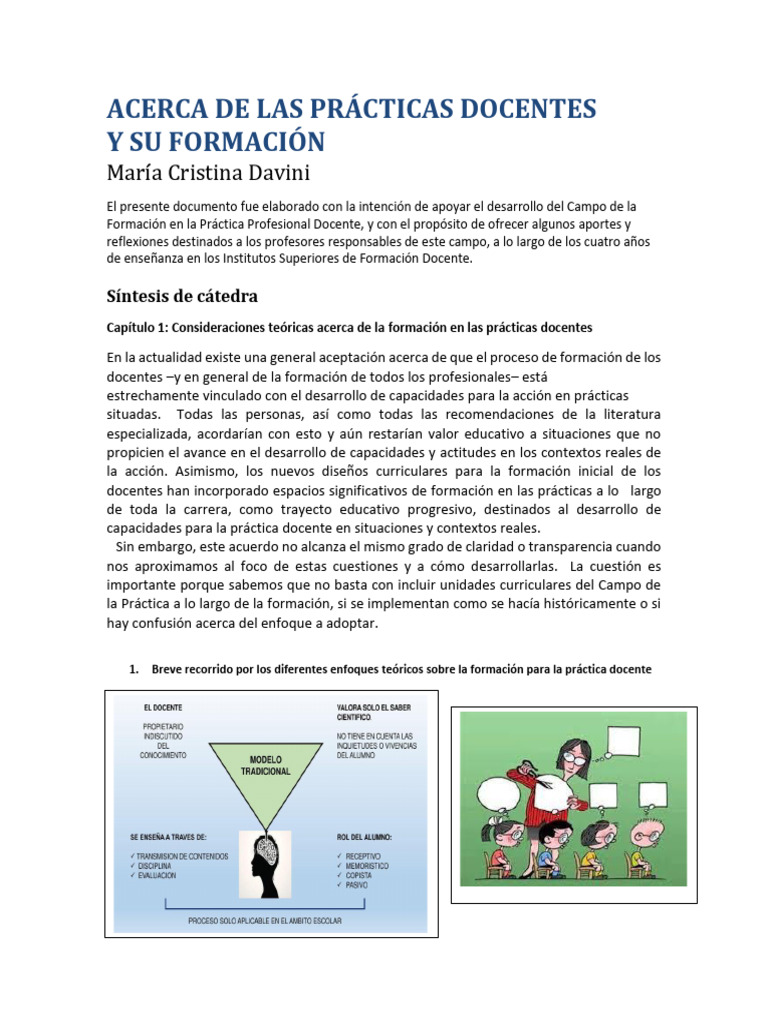 Davini Pràcticas | PDF | Enseñando | Maestros